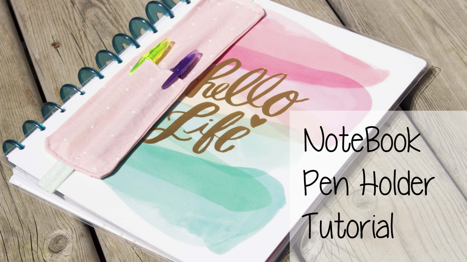 Notebook Pen Holder Sewing Tutorial | Charmed By Ashley